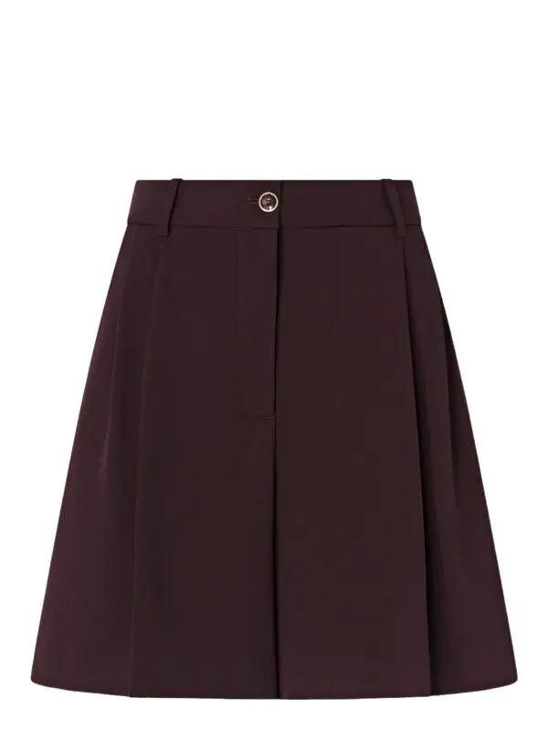 Pinko High-waisted Pleated Shorts - Black