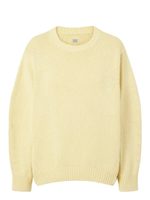 TOTEME Ribbed Crew Neck Knitted Jumper - No
