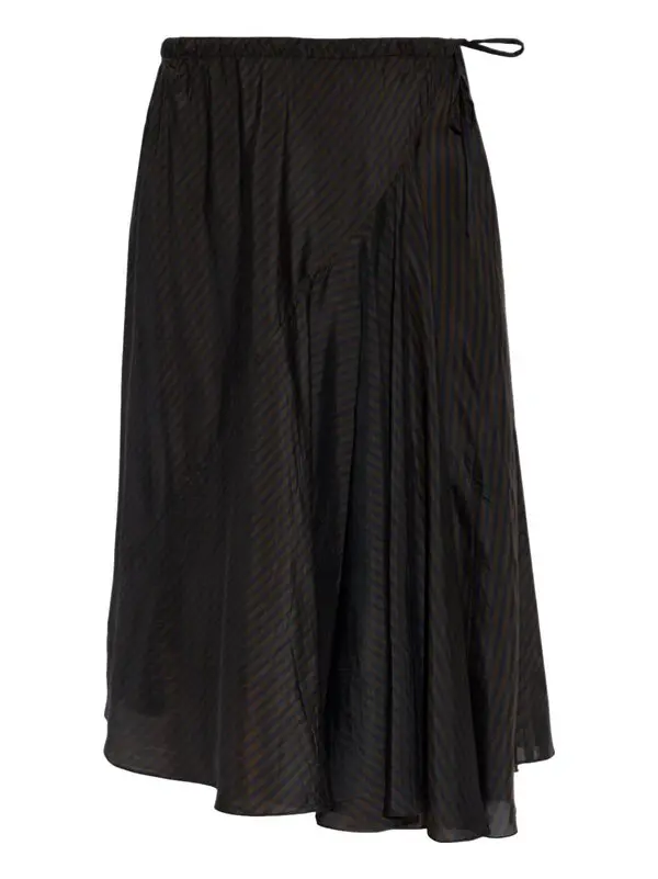 Dries Van Noten Striped Skirt - Brown