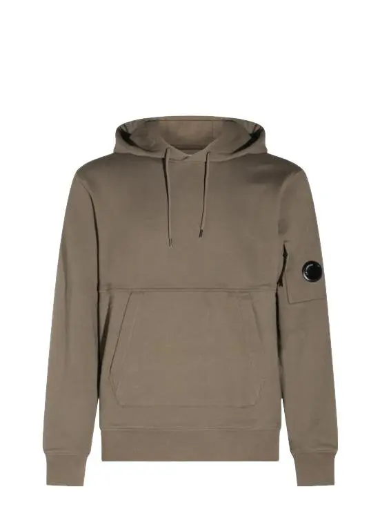 C.P. COMPANY Long-sleeve Hooded Sweatshirt - Brown