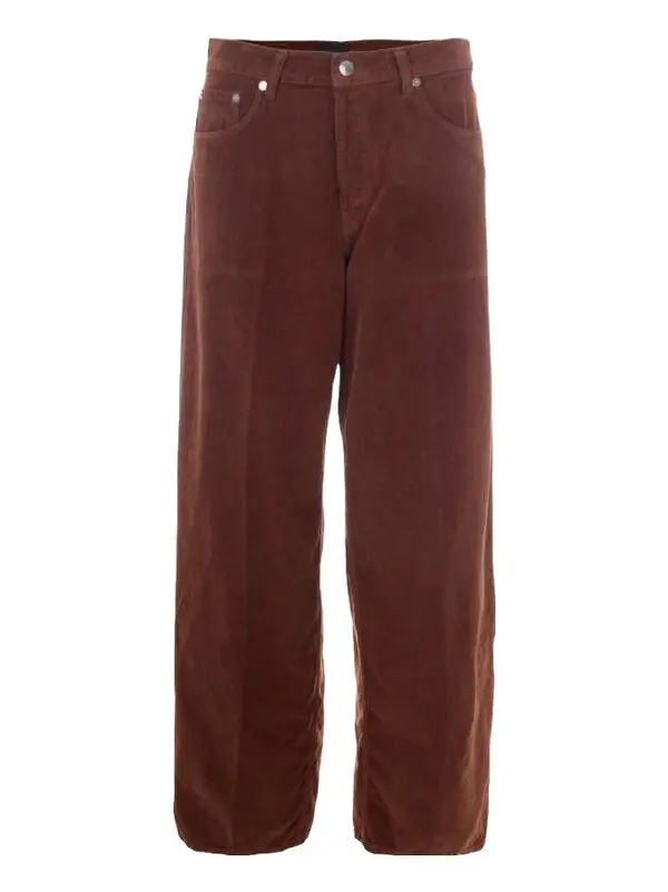 HAIKURE Logo Patch Wide-leg Trousers - Brown
