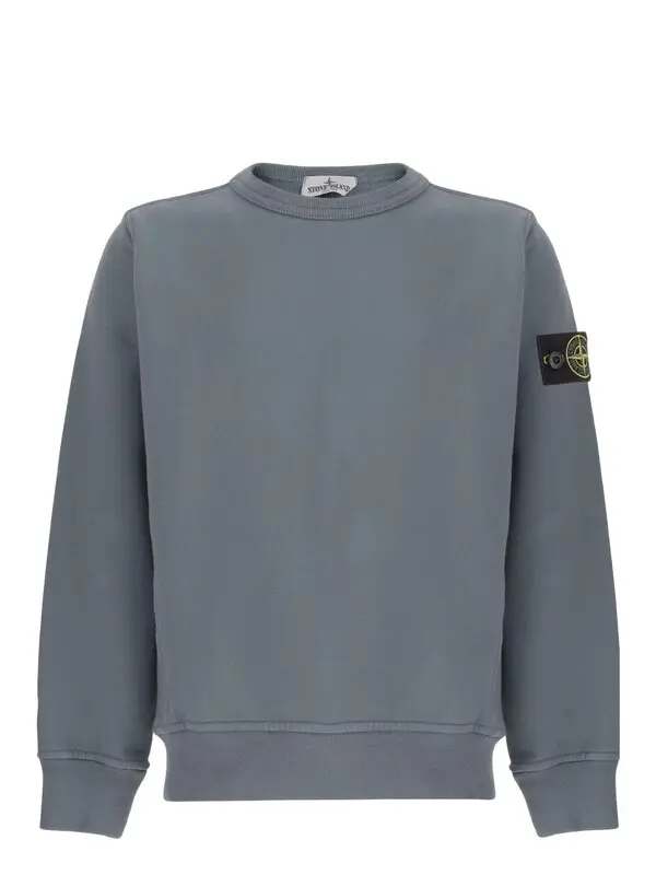 Stone Island Compass Patch Crewneck Sweater - Gray