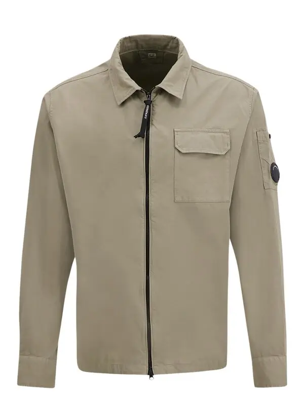 C.P. COMPANY Long Sleeve Zip Up Casual Jacket - Nude