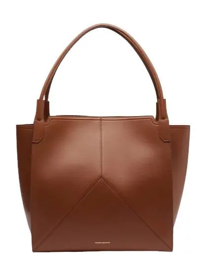 Victoria Beckham Large Leather Tote Bag - Brown