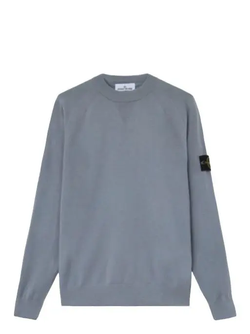Stone Island Loose-fit Raglan Sleeve Crewneck Jumper - Ashes