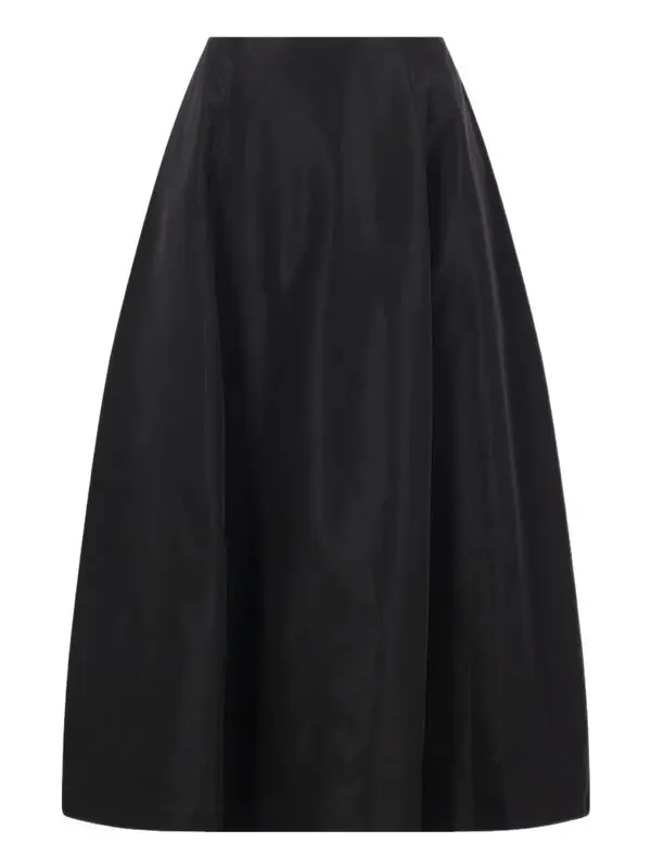 Simone Rocha Taffeta Circle Midi Skirt - Black