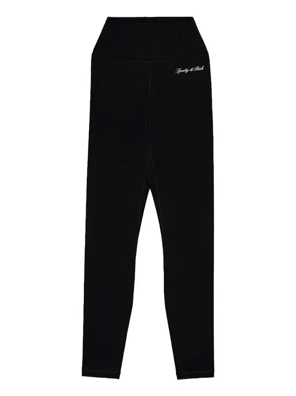 SPORTY  RICH Sporty & Rich Straight-leg Casual Trousers - Black