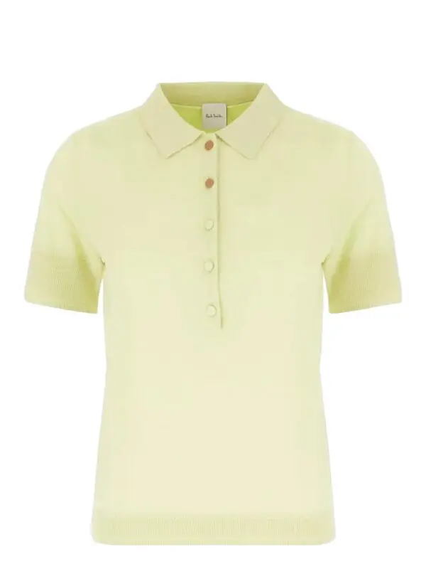 Paul Smith Polo-collar Knit Top - Yellow
