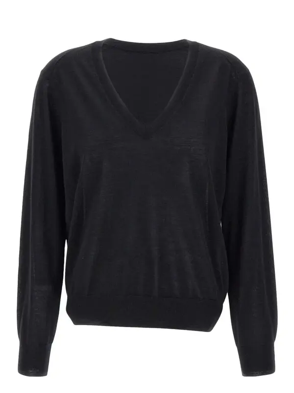 Loulou De Saison Julio V-neck Sweater - Black