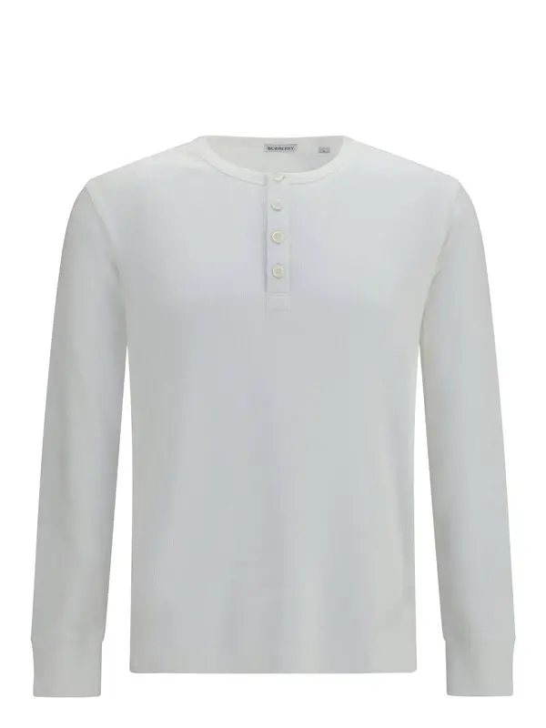 Burberry Long-sleeve Cotton Top - White