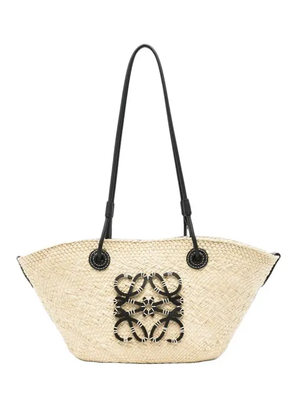 Loewe Anagram Raffia Small Tote - Beige