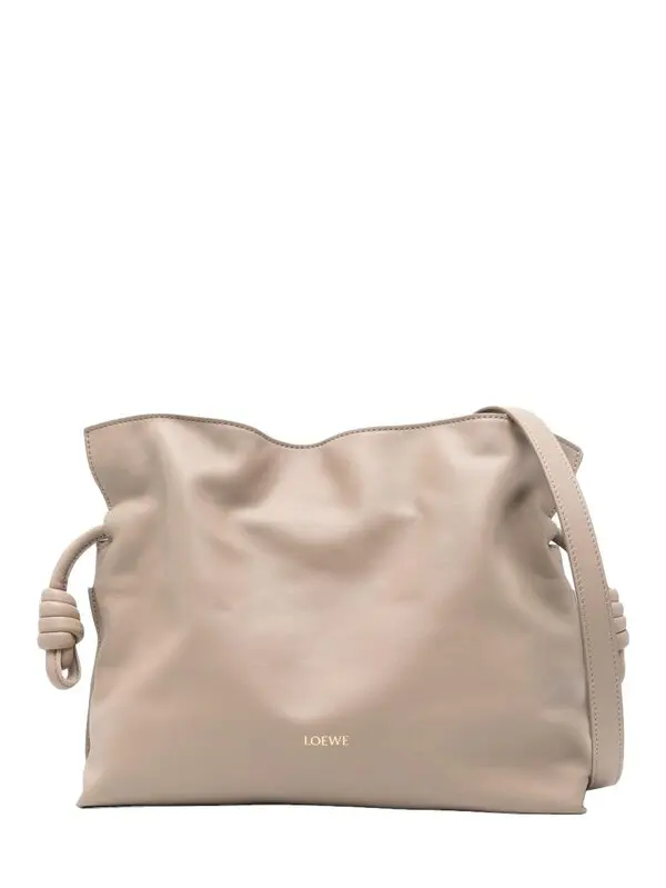 Loewe Medium Fltextrm Leather Clutch - Beige