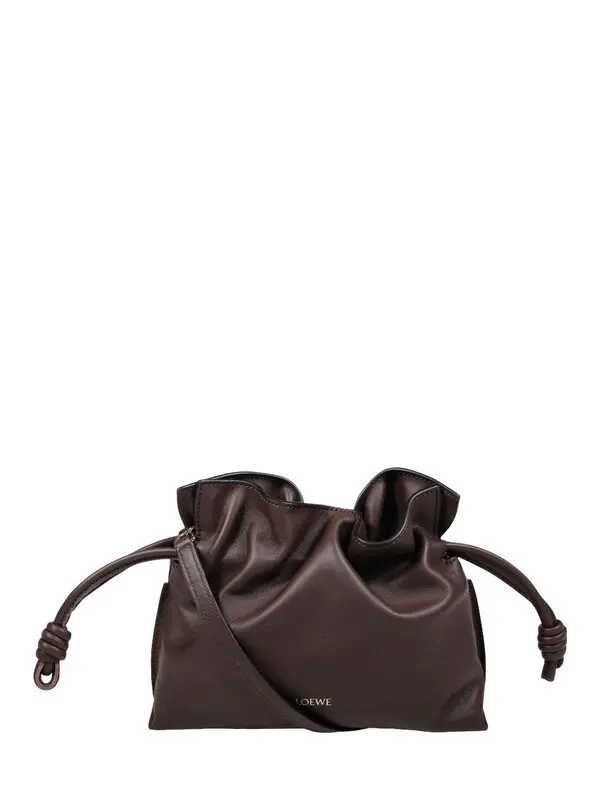 Loewe Flamenco Mini Leather Clutch - Brown