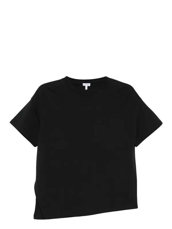 Loewe Asymmetric Cotton T-shirt - Black