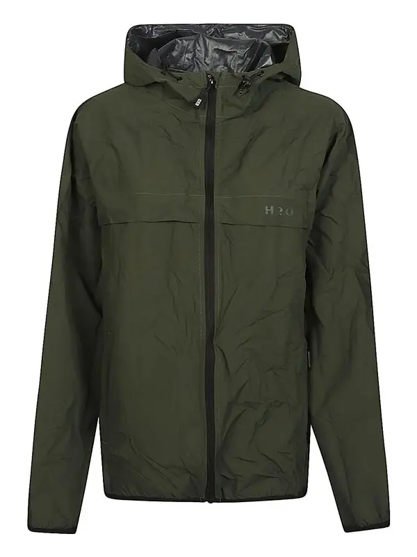 H2O SPORTSWEAR Packable Hooded Rain Jacket - Green