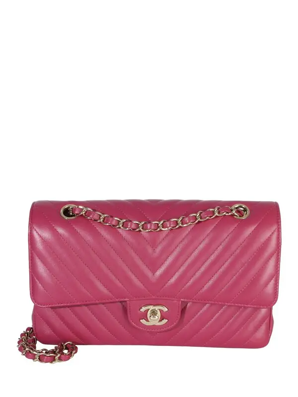Chanel Classic Double Flap Shoulder Bag - Pink
