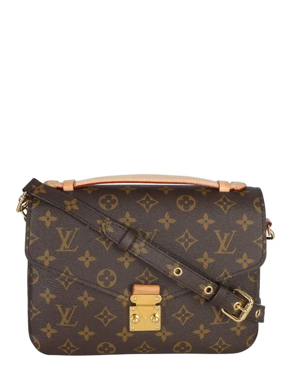 LOUIS VUITTON Monogram Canvas Pochette Metis Shoulder Bag - Brown