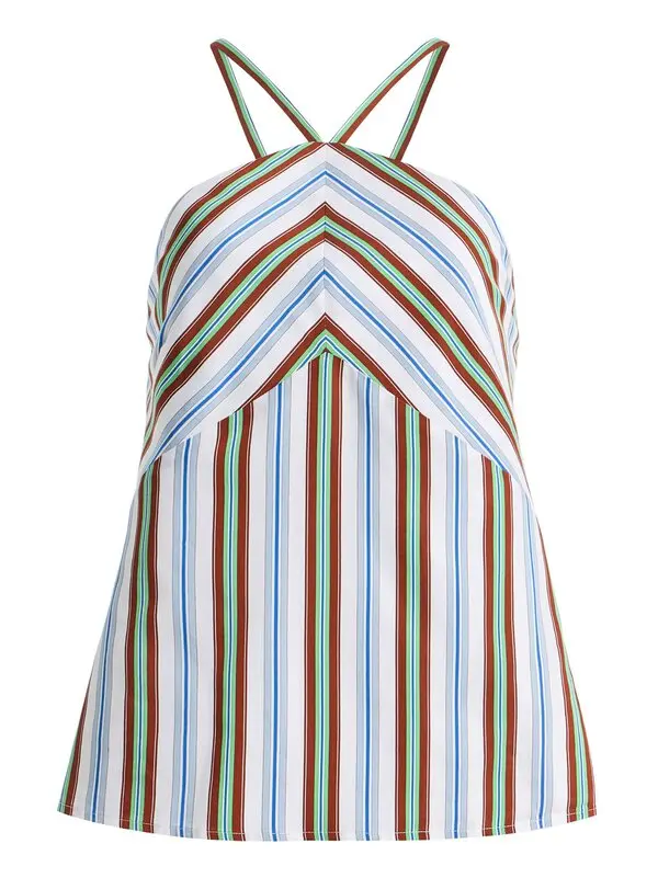 Rosie Assoulin Multicolor Halter Top - Stripe