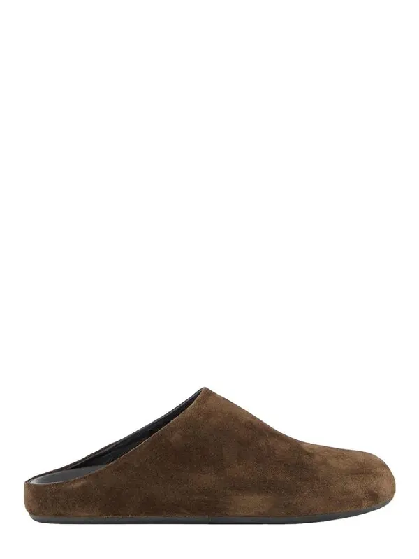 Officine Creative Suede Open-heel Sabot Mules - Brown