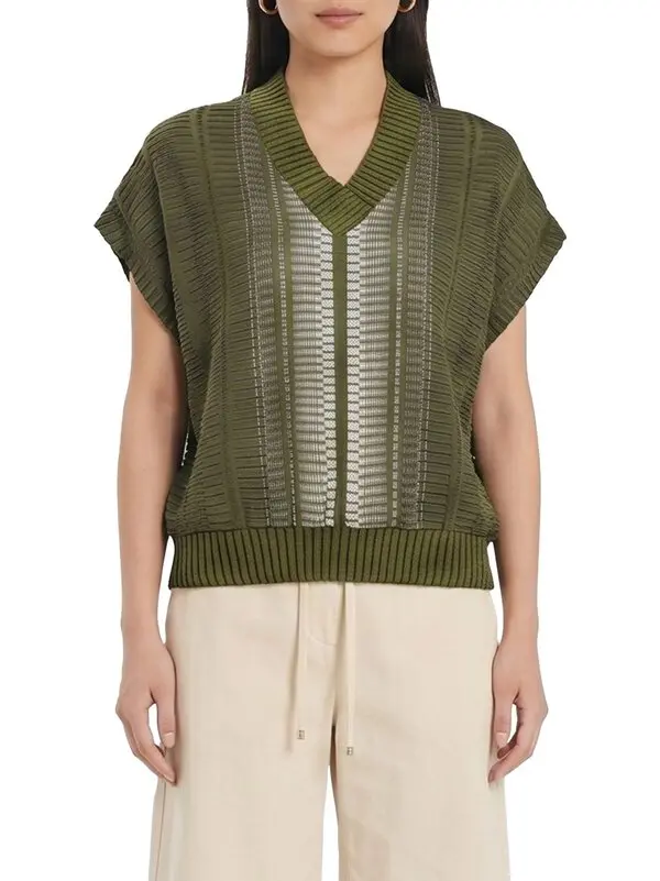 Zeus+dione Knit Vest - Kaki