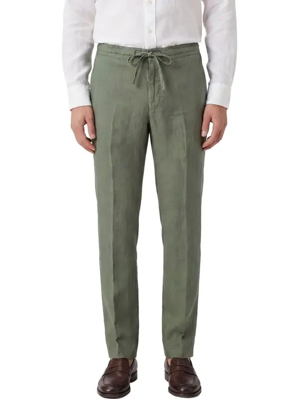 120% Lino Linen Trousers - Kaki