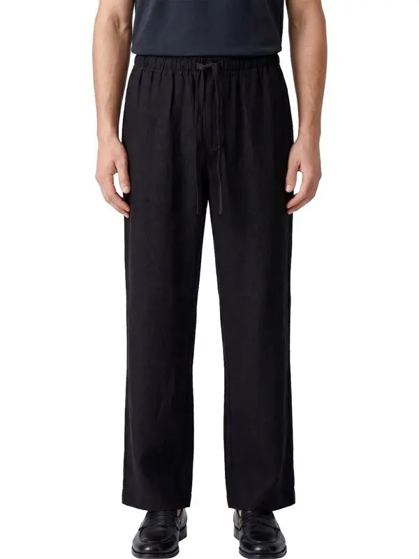 Commas Linen Trousers - Black