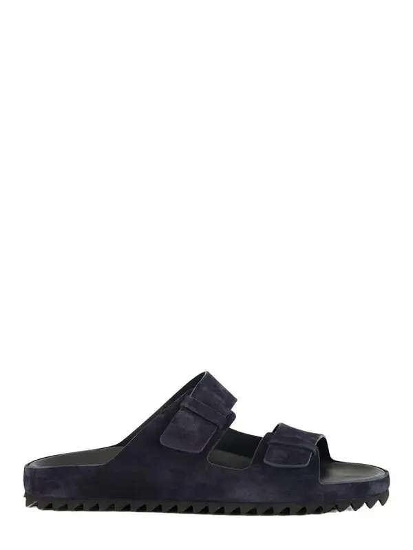 Officine Creative Suede Leather Flat Sandals - Blue