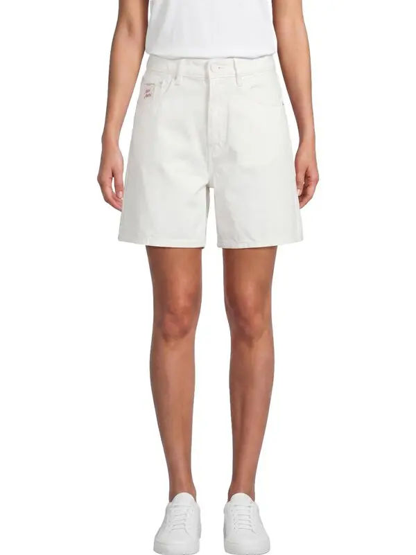 AMI Paris Cotton Denim Shorts - White