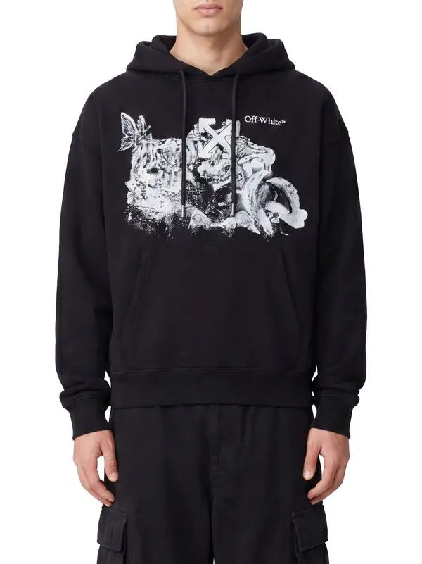 Off-White Graphic Print Hoodie - Black