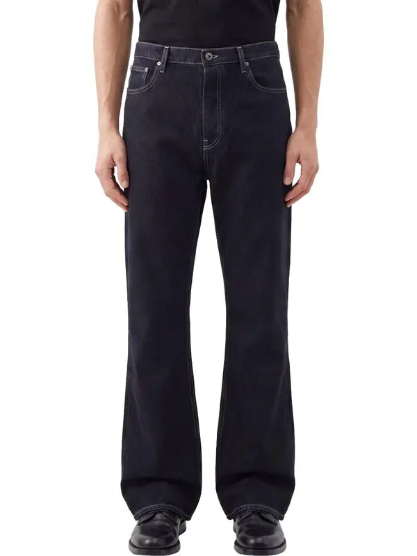 Off-White The Half Arrow Mid-rise Straight Fit Jeans - Grey