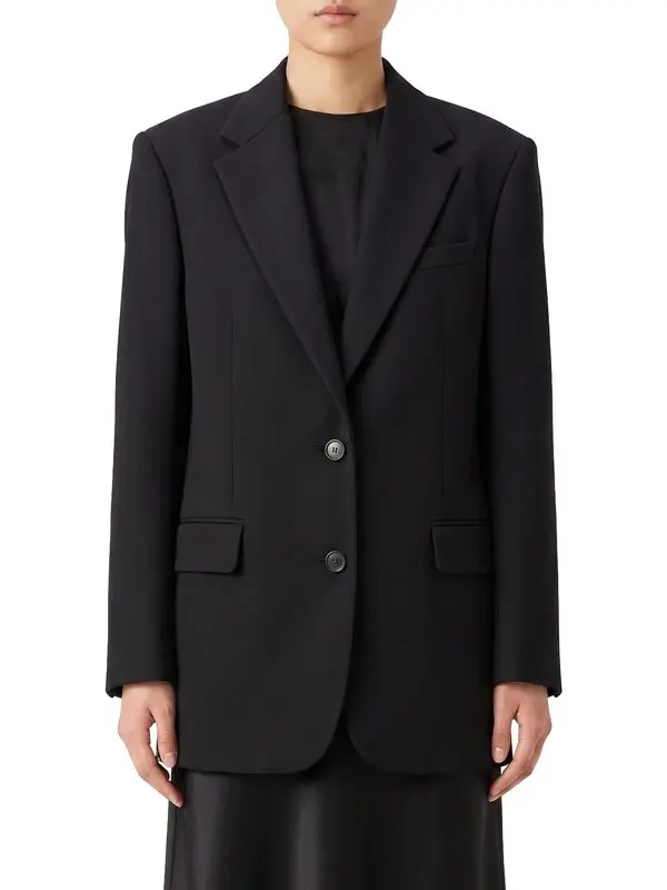 Dries Van Noten Single-breasted Cropped Polyester Blazer - Black