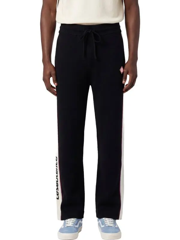Casablanca Merino Wool Knit Trousers - Black