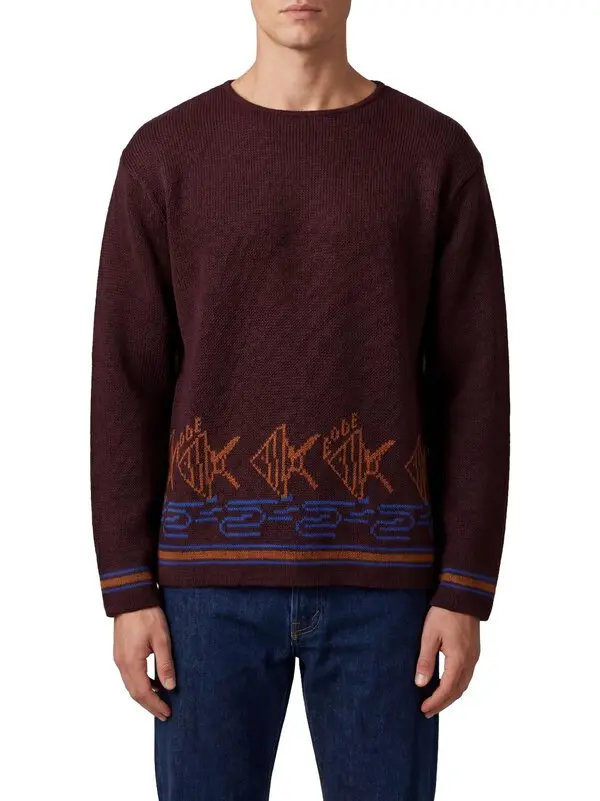 BODE Sweater With Geometric Motif - Brown