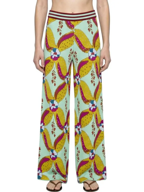PAULA Palazzo Trousers - Water