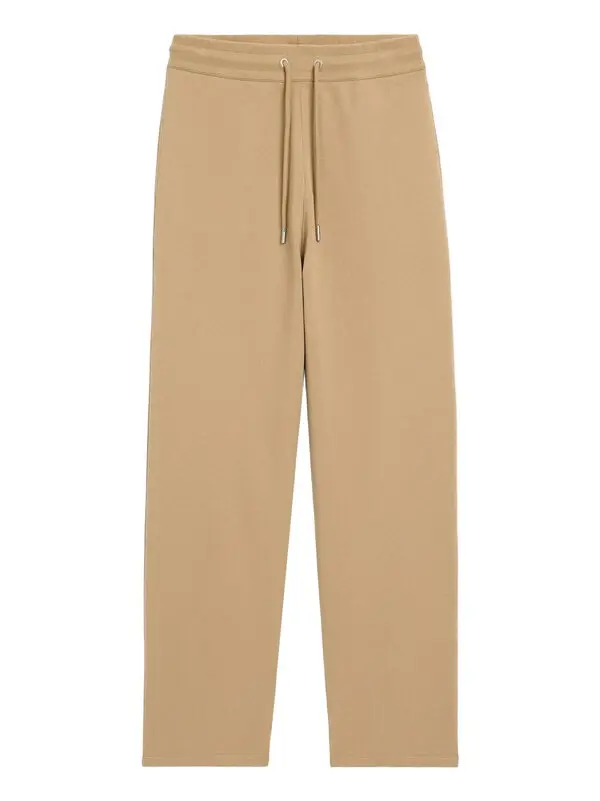 AMI Paris Beige Cotton Track Pants With De Coeur Beige - Mastic Beige/black