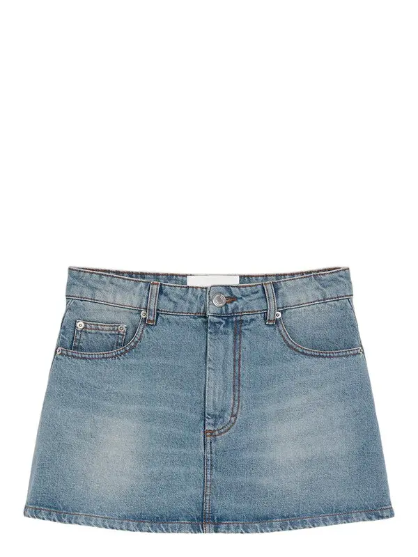 AMI Paris Mini Cotton Skirt - Blue