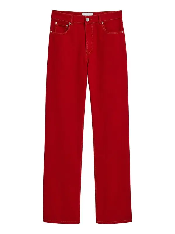 AMI Paris Red Cotton Jeans - Ruby Red