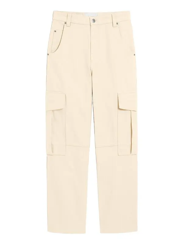 AMI Paris Baggy-fit Cargo Cotton Trousers - Ivory