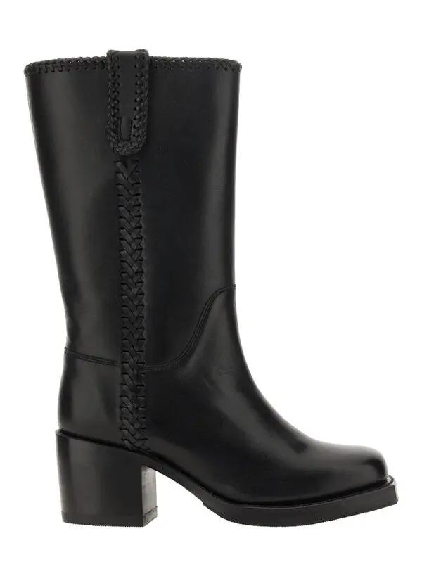 Hereu Leather Boots - Black