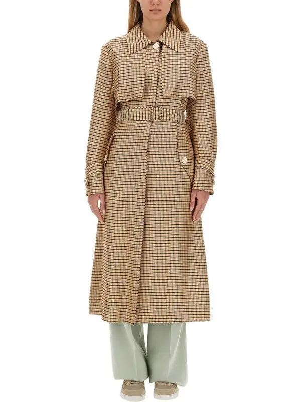 LANVIN Belted Trench Coat - Multicolor