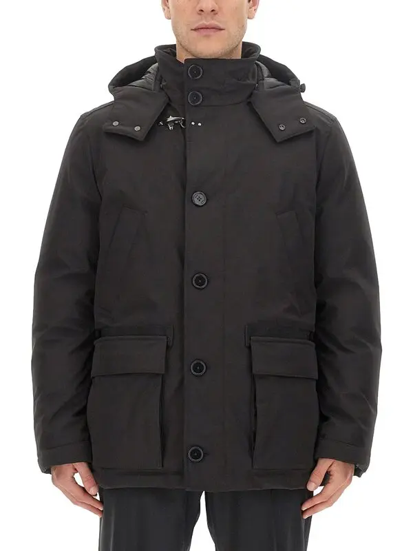 FAY Technical Fabric Caban - Black