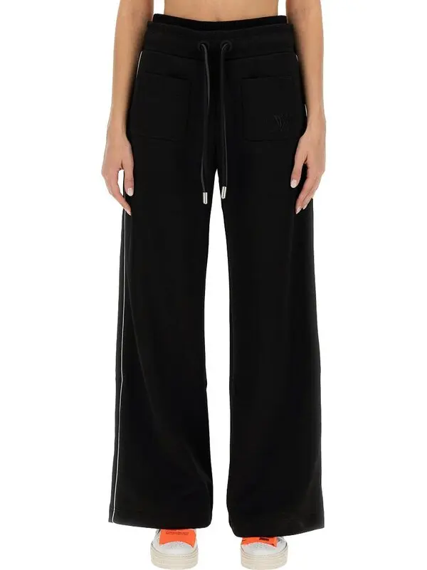 Off-White Loose Fit Wide Leg Pants - Black