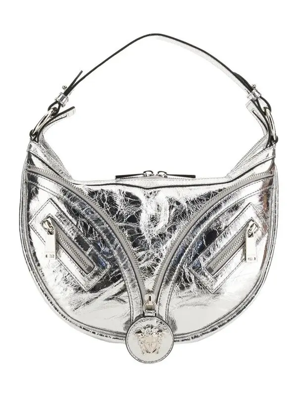 Versace Repeat Small Hobo Bag - Silver