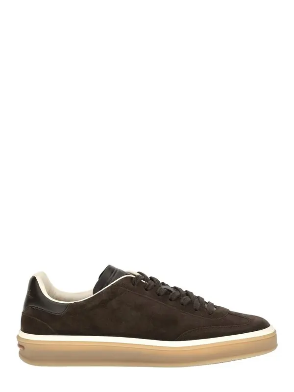 Loro Piana Suede Tennis Walk Sneakers - Brown