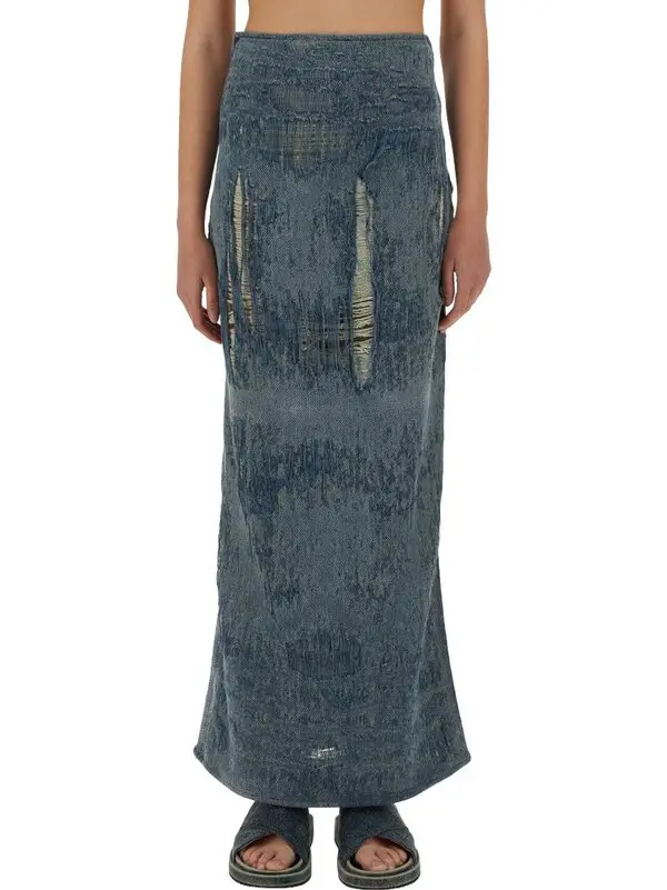 DIESEL® De-megan-fsg Long Skirt - Blue
