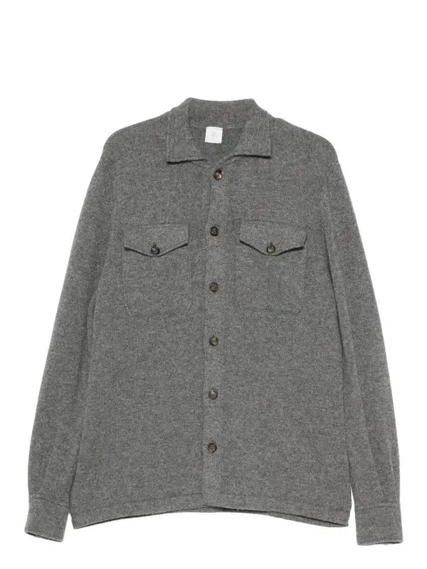 Eleventy Button-up Flap-pocket Cardigan - Grey