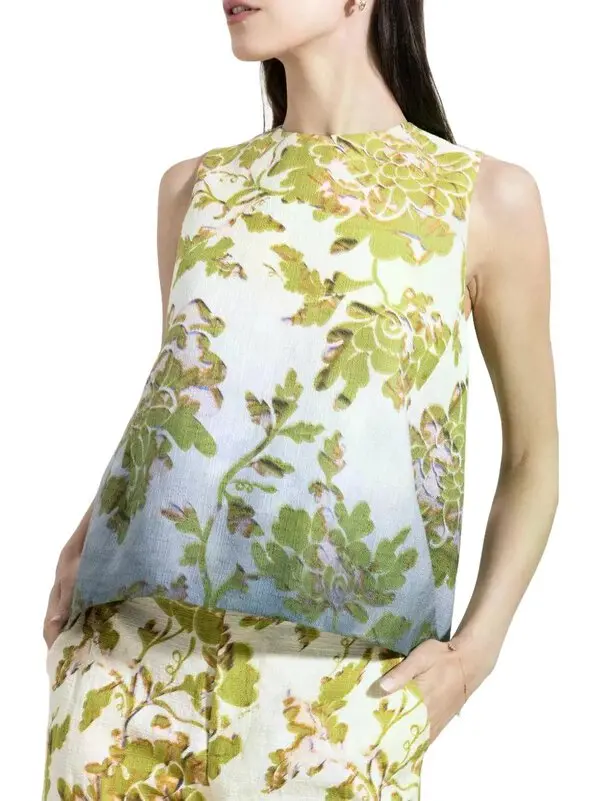 La DoubleJ Sleeveless Floral Print Top - Neutrals