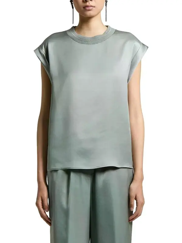 Peserico Satin Finish Blouse - Green