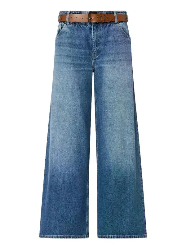 Liu Jo High Waist Flare Jeans With Belt - Blue