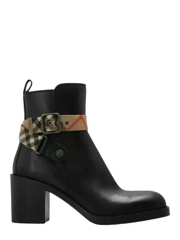 Burberry Huntley Buckled Ankle Boots - Black